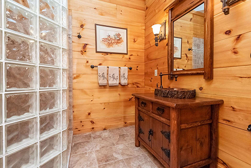 Powder Room Décor - Katahdin Cedar Log Homes