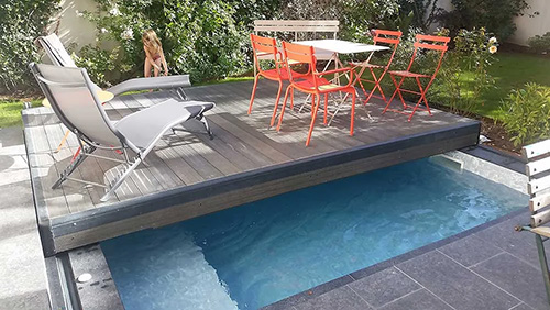 Stars of IBS—S-Lide Sliding Pool Deck Cover - Katahdin Cedar Log Homes